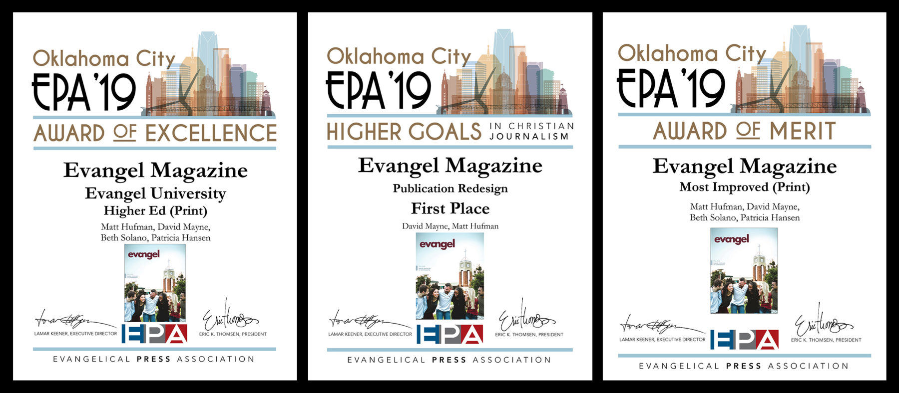 Redesigned Evangel magazine wins three national EPA awards - Evangel ...