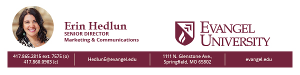 Request a Customized Email Signature - Evangel University