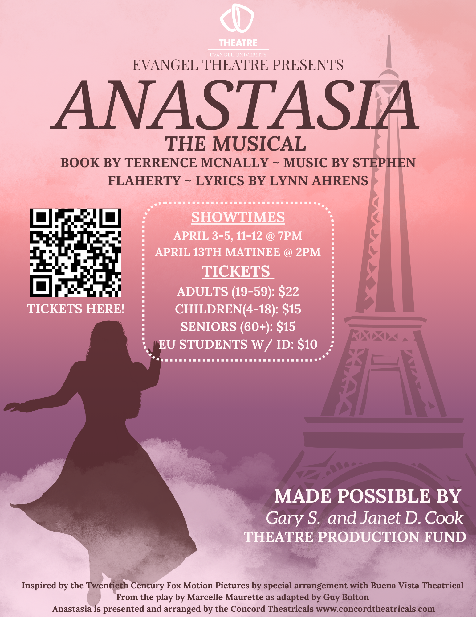 Evangel University Theatre presents “Anastasia” The Musical - Evangel ...